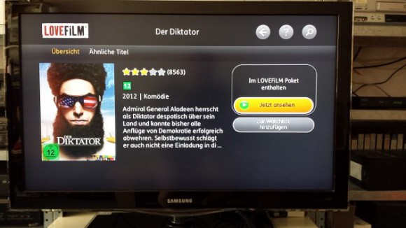 Lovefilm auf der Wii - im Kurztest überzeugt die App